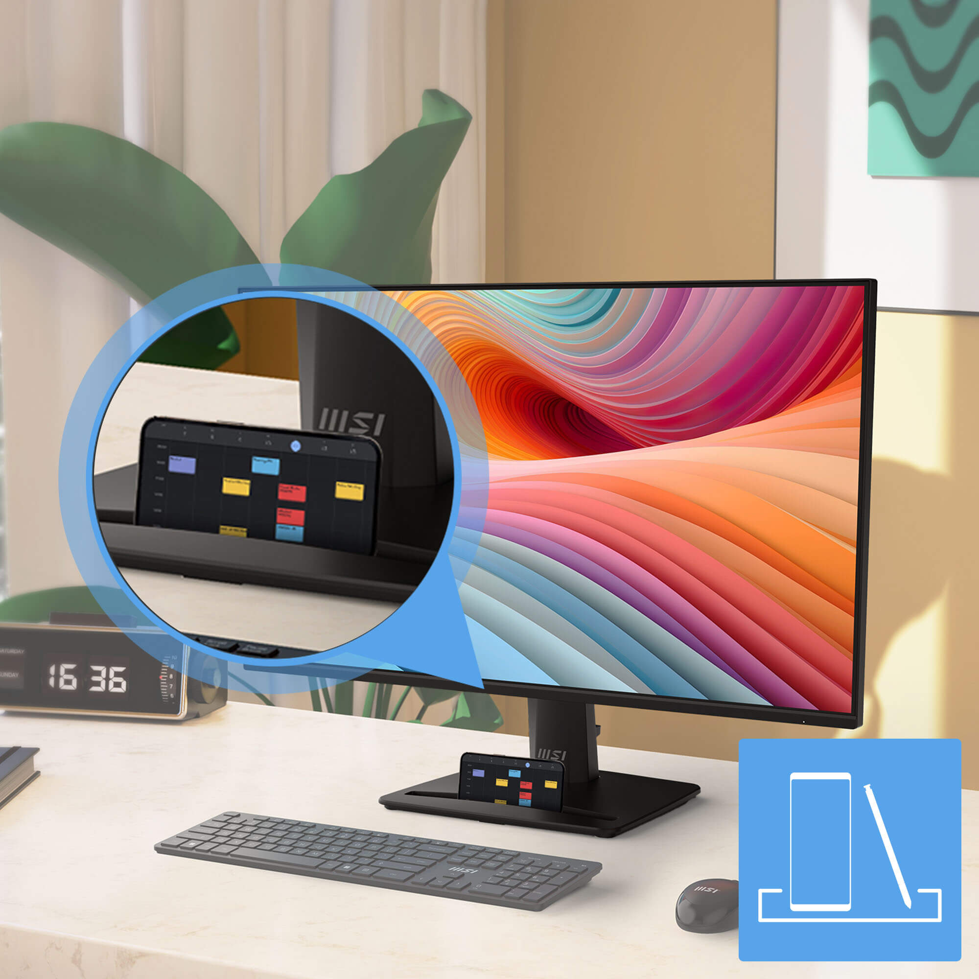 MSI PRO MP242A E2 24-inch IPS 1920 x 1080 (FHD) Gaming Office Monitor, 120Hz, Adaptive-Synch ...